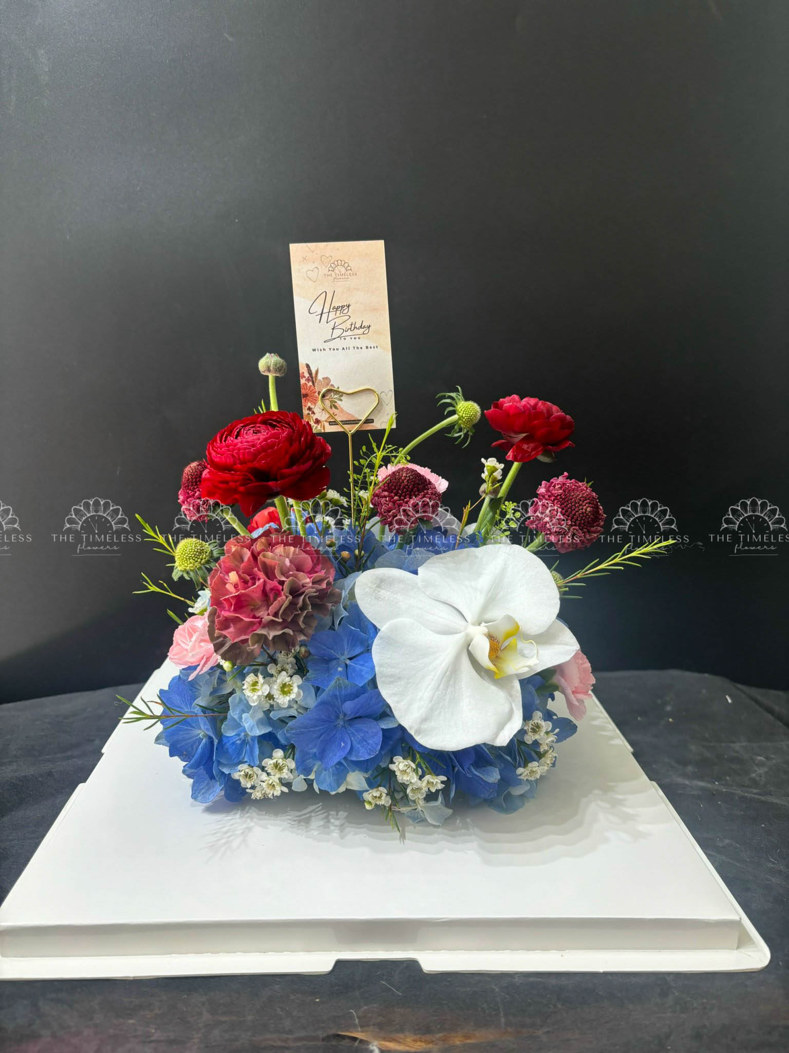 Blooming Box Mica mỏng tone Xanh B003 - SHIN Flowers