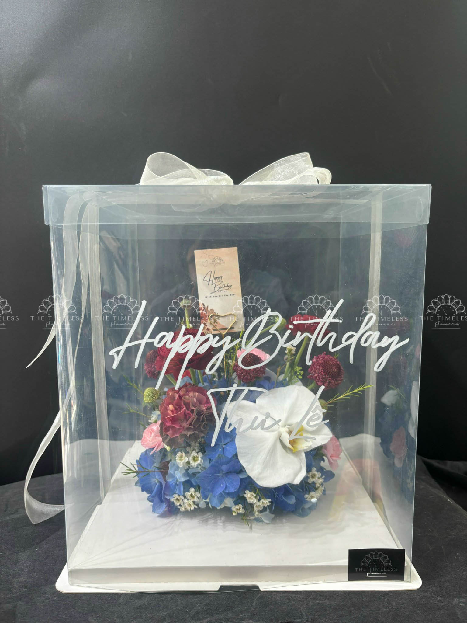 Blooming Box Mica mỏng tone Xanh B003 - SHIN Flowers